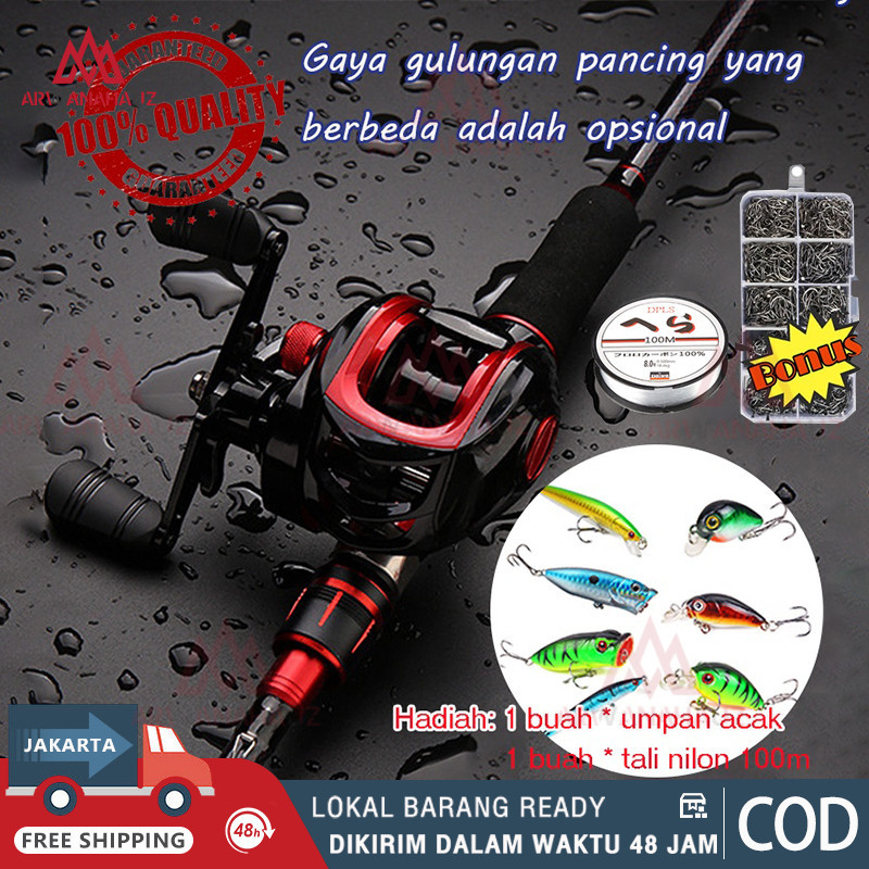 Jual oran Pancing Set 1.8m 2.1m 2.4m Joran Dan 7.2:1 Reel BC Joran ...
