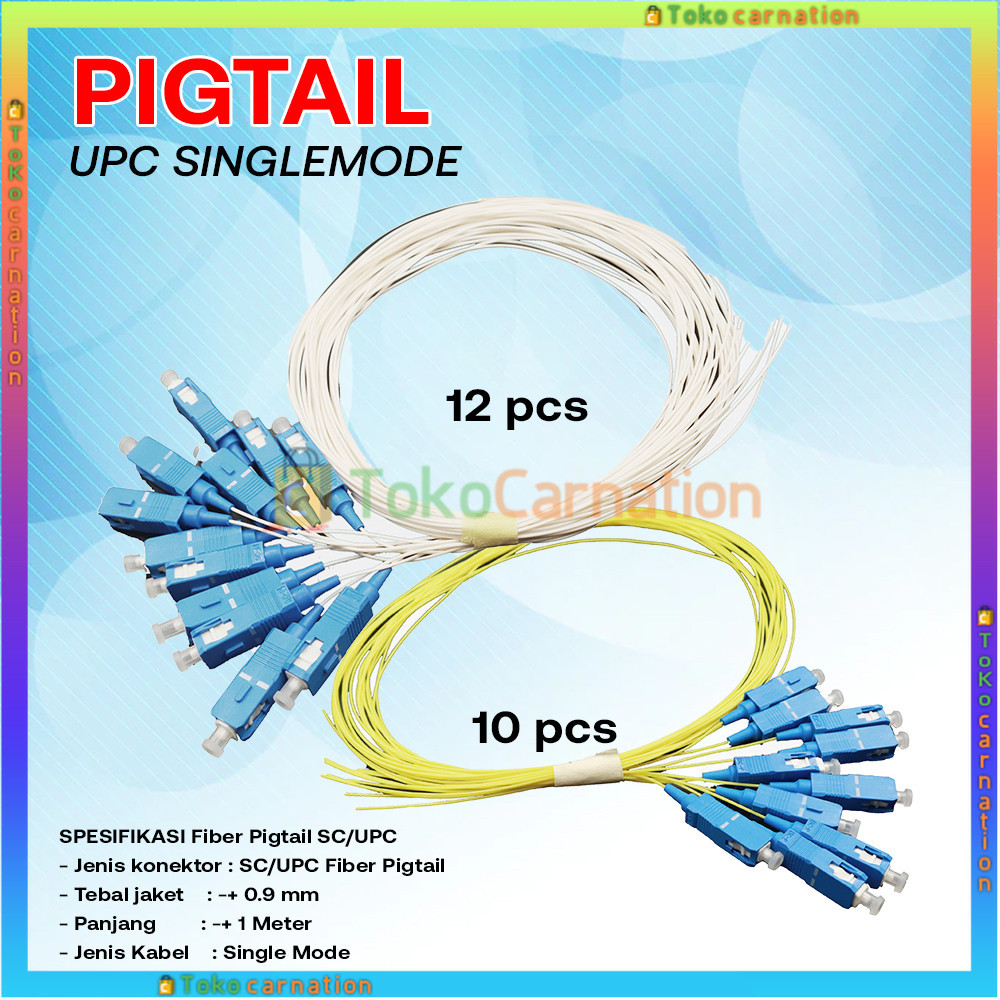 Jual [[]] Fiber Pigtail SC/UPC 0.9mm SM 1 Meter Kabel Fo Pigtail 1.5M ...