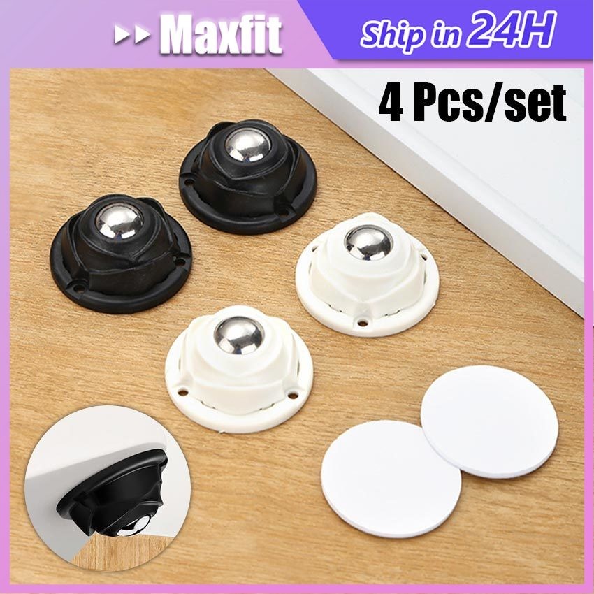 Jual 4Pcs Roda Tempel Mini Serbaguna / Roda Troli Meja Tempel 360 ...