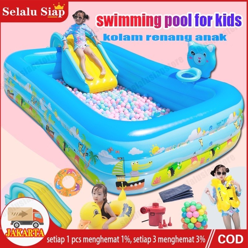 Jual kolam renang anak jumbo petak karet bahan tebal 1.2/1.5/1.8/2M ...