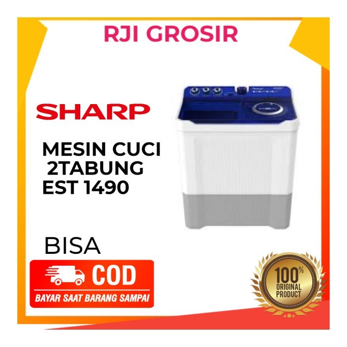 Jual MESIN CUCI SHARP EST 1490 14 KG 2 TABUNG 1490 14KG DOLPHINWAVE ...