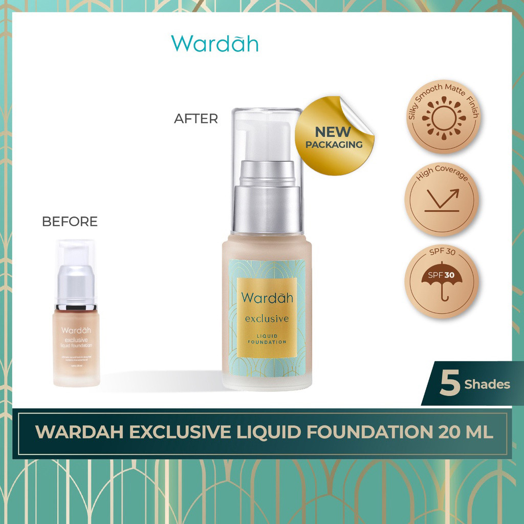 Jual Wardah Exclusive Liquid Foundation - 20ml | Shopee Indonesia