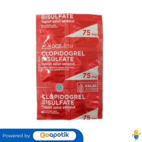 Jual Clopidogrel Ogb Dexa Medica 75 Mg Strip 6 Tablet | Shopee Indonesia