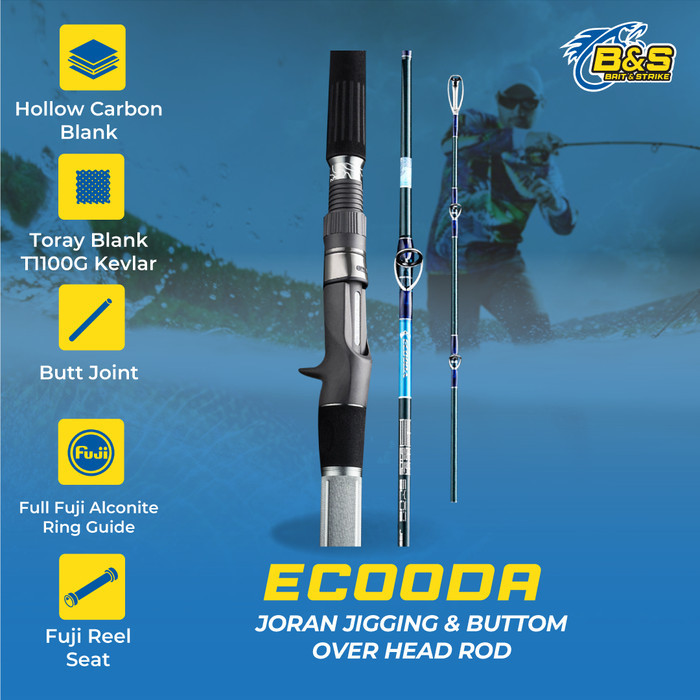 Jual ECOODA JORAN JIGGING & BOTTOM OVER HEAD ROD JP130 | Shopee Indonesia