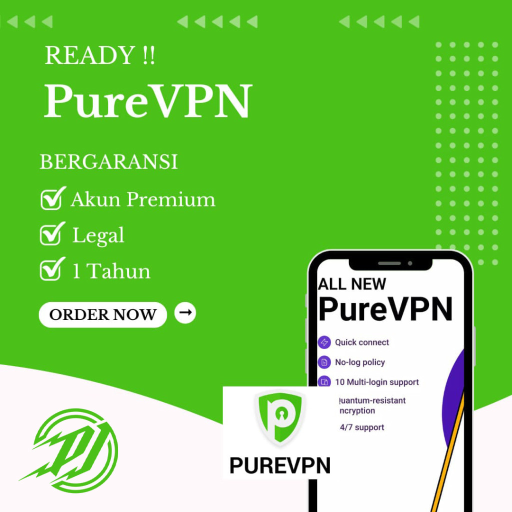 Jual Pure VPN Premium 1 Tahun Murah Garansi Full (Toko Buka 24 Jam) | Shopee Indonesia
