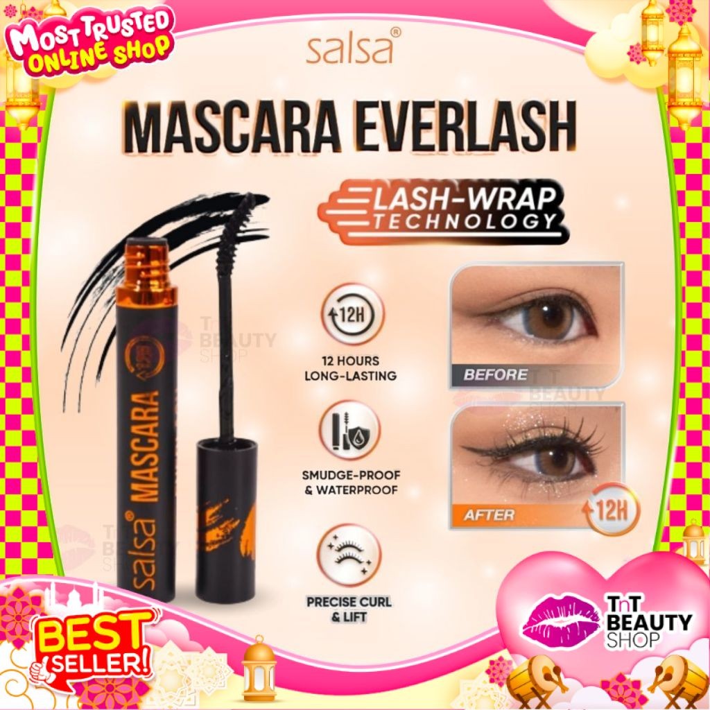 Jual SALSA Everlash Mascara 12H LongLasting Mascara Melentikkan dan ...