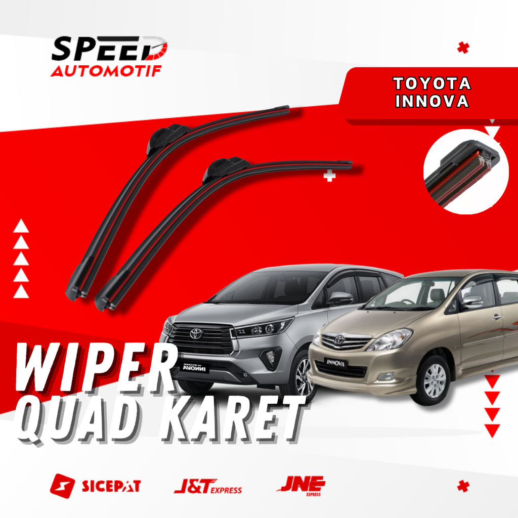 Jual Wiper Kaca Mobil Quad Karet Toyota Kijang Innova / All New Innova / Reborn / Zenix ...