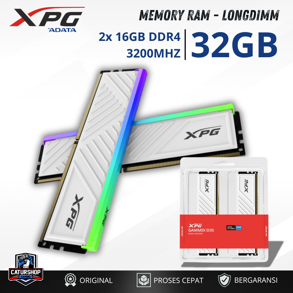 Jual ADATA XPG GAMMIX D35 DDR4 32GB KIT (2x16GB) 3200MHz DDR4 Memory ...