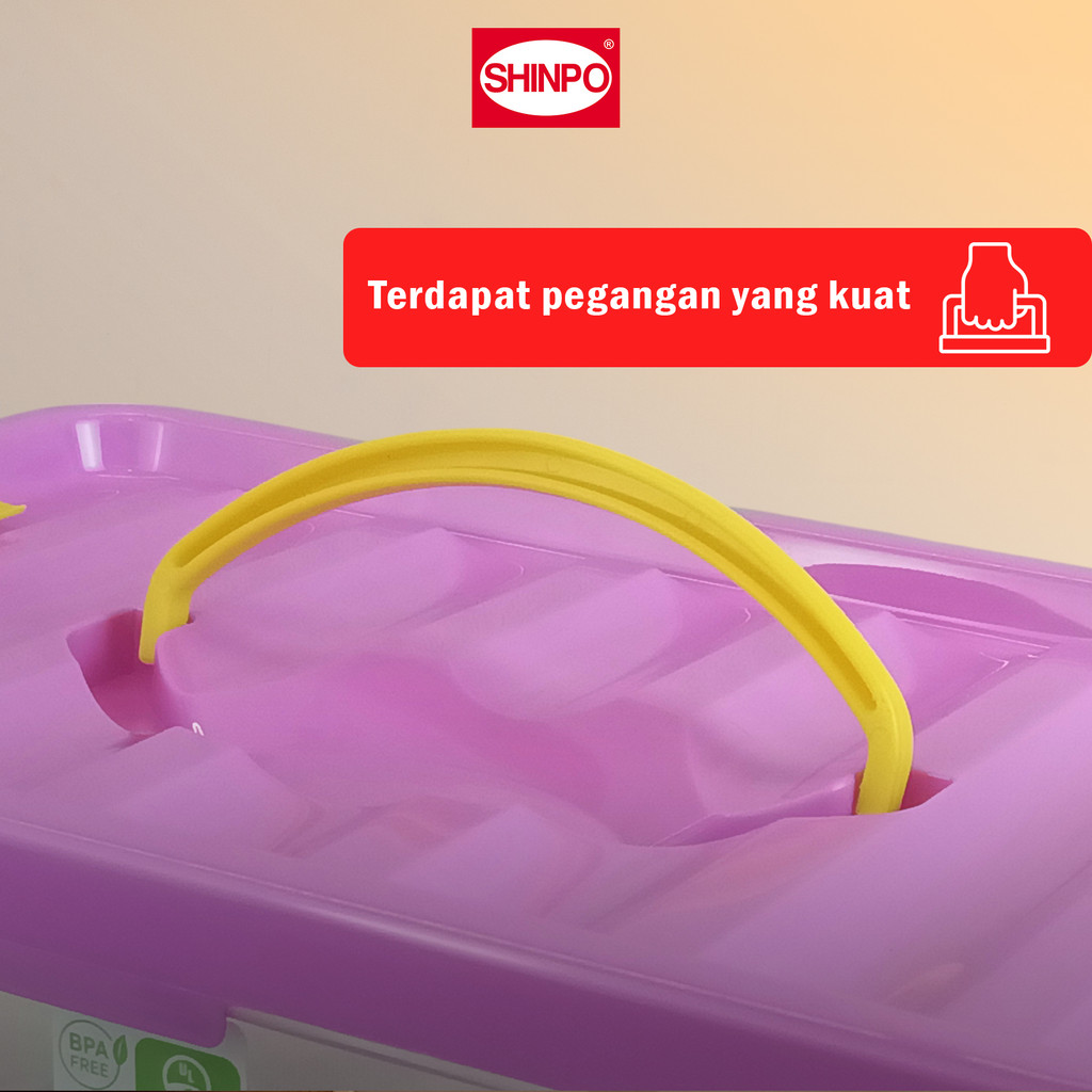 Jual SHINPO Box Penyimpanan Kontainer Plastik 10 Liter Kotak Serbaguna ...