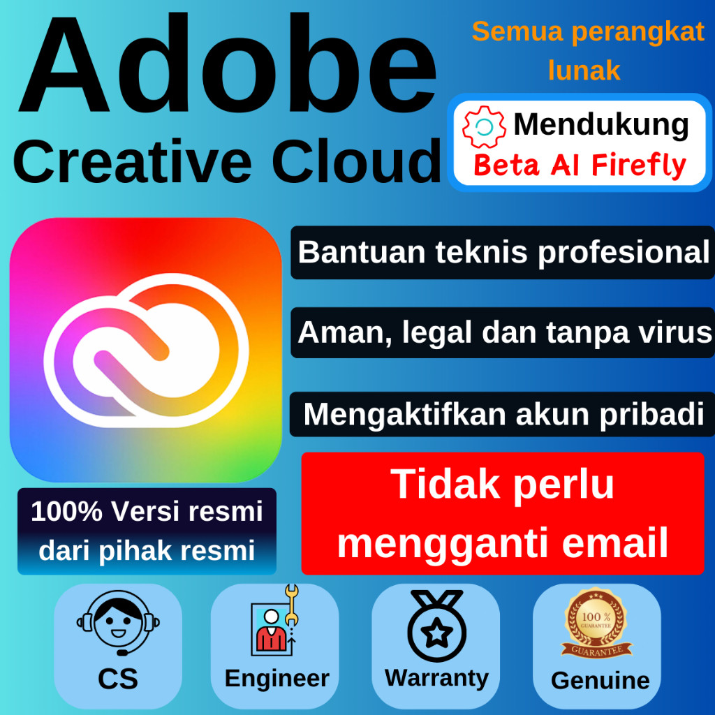 Jual Adobe Creative Cloud All Apps | Resmi Indonesia | Full Garansi 1/3 ...