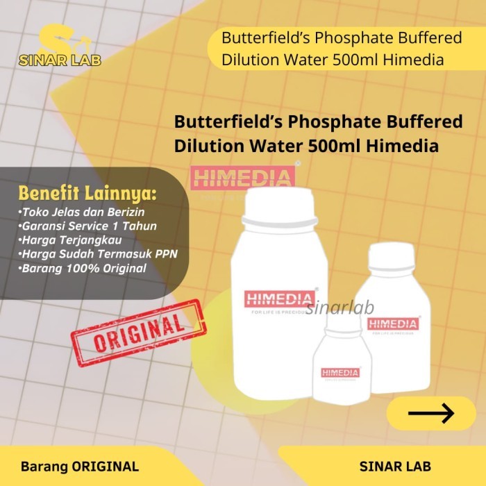 Jual Butterfield’s Phosphate Buffered Dilution Water 500ml Himedia ...