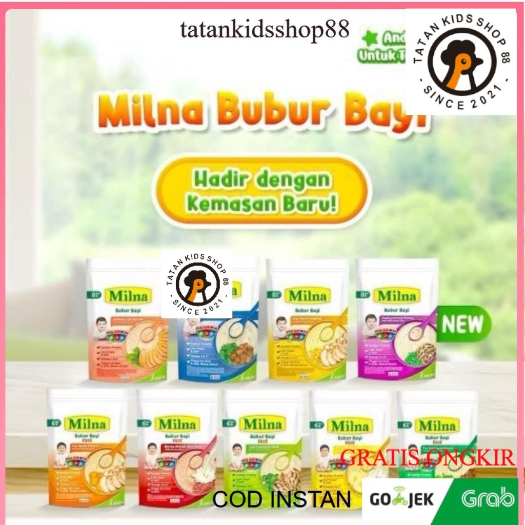 Jual Milna Bubur Tim Bayi 6 bulan 8+ Sachet Organic MPASI Kalbe ...