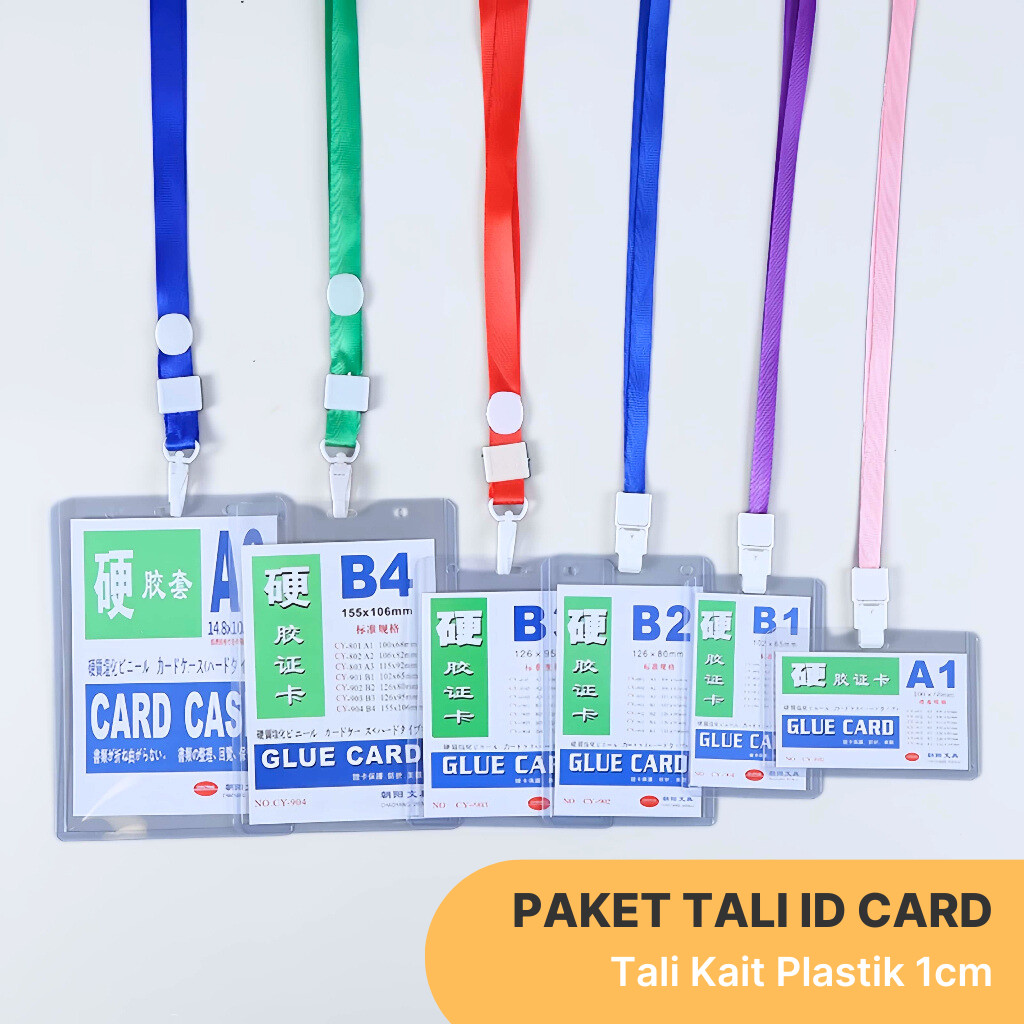 Jual ( PART 2 ) AZ PAKET MIKA ID CARD + TALI LANYARD / TALI MIKA ID CARD CASE B1 B2 B3 B4 A1 A2 ...