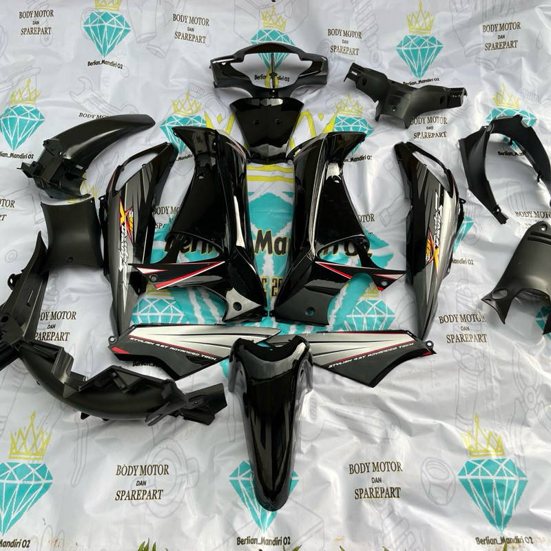 Jual COVER FULL SETT BODY HALUS KASAR SUPRA X 125 OLD LAMA HITAM PLUS ...