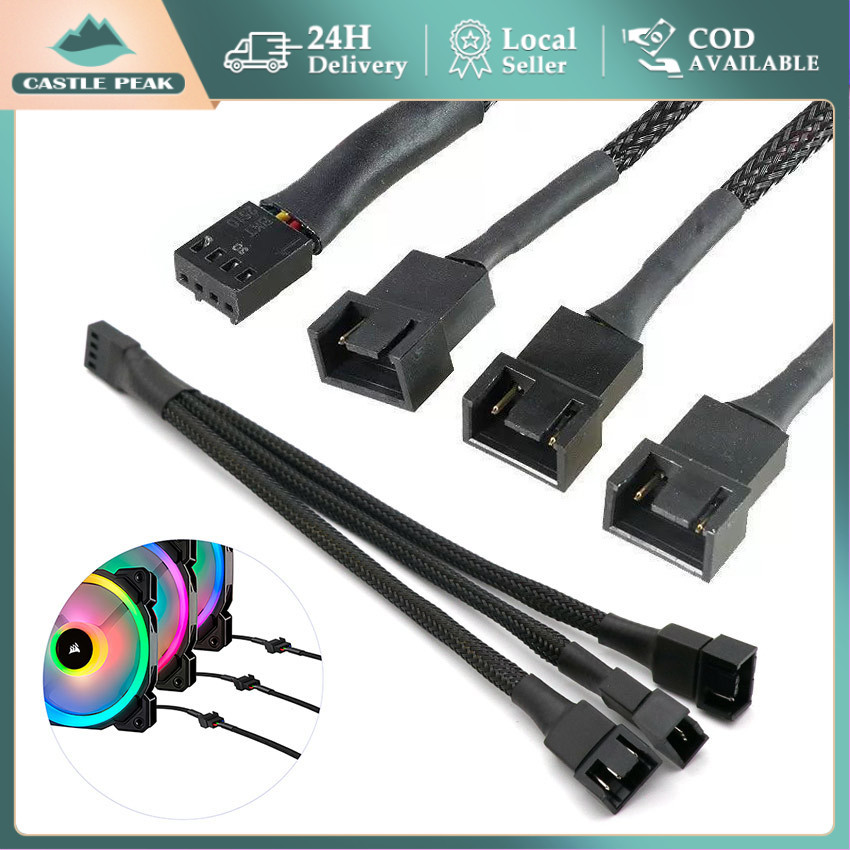 Jual Kabel Fan PWM 4Pin 1-to-4 Splitter - Kabel Sleeve Anti Panas ...