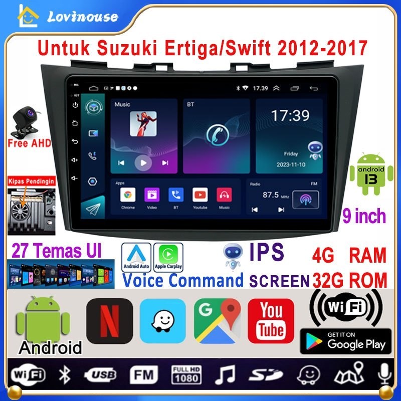 Jual promo 【Ada Kipas Pendingin】9 Inci 4G+32G Android 13 Head Unit Untuk Ertiga/Swift 2012-2017 ...