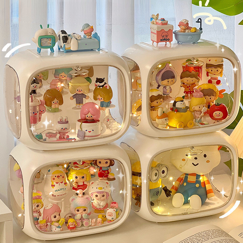 Jual Rak Mainan Rack Acrylic Kotak Buta Akrilik Mainan Rak Transparent ...