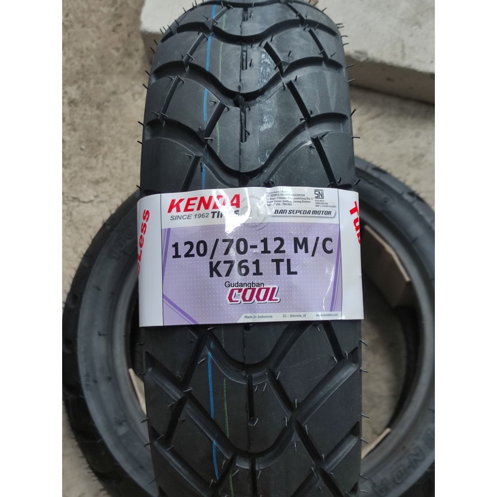 Jual ( K761 - VESPA RING 12 ) 120 / 70 -12 KENDA Semi Trail (JUMLAH BAN CEK VARIAN ) TUBELESS ...