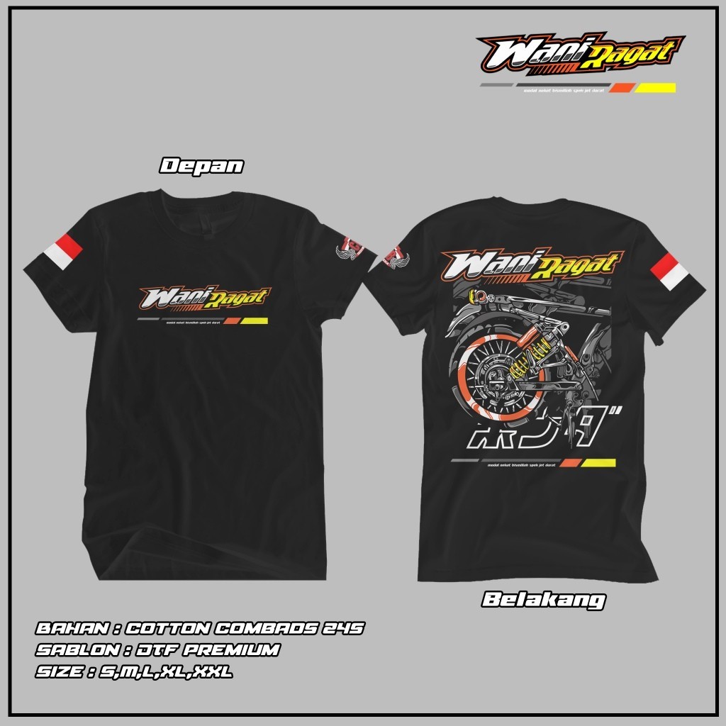 Jual KAOS WANI RAGAT - KAOS JAMDA JATENG TERBARU 2023 - KAOS CB - KAOS RACING HONDA - KAOS ACARA ...