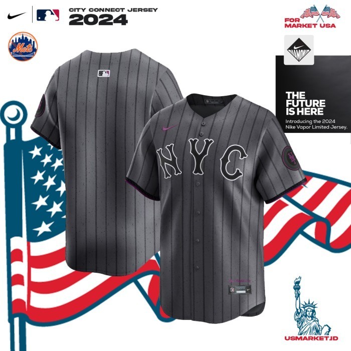 Jual Kaos Jersey Nike Vapor Baseball MLB New York Mets City Connect ...