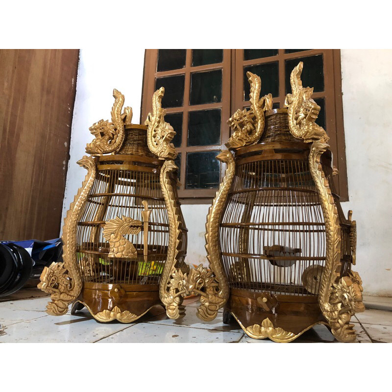 Jual Sangkar Burung Perkutut, Sangkar Perkutut Ukir Naga, Sangkar ...