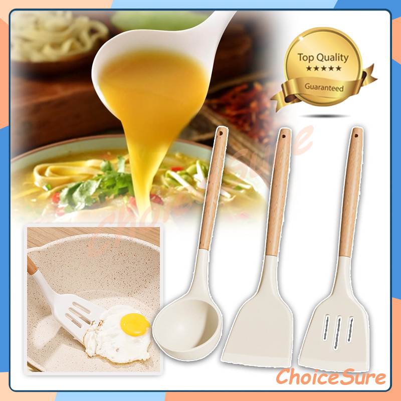 Jual Silicone Utensil Wadah / Alat Masak set 3pcs / Spatula Peralatan ...
