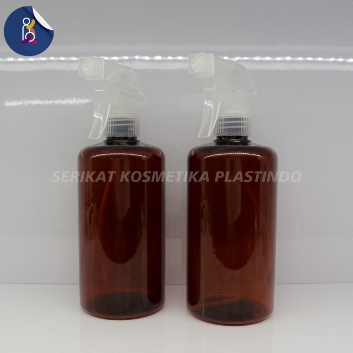 Jual BOTOL SPRAY 500ML BOTOL PLASTIK PET TEBAL AMBER PET 500 ML TRIGGER TRIGER CLEAR NATURAL ...