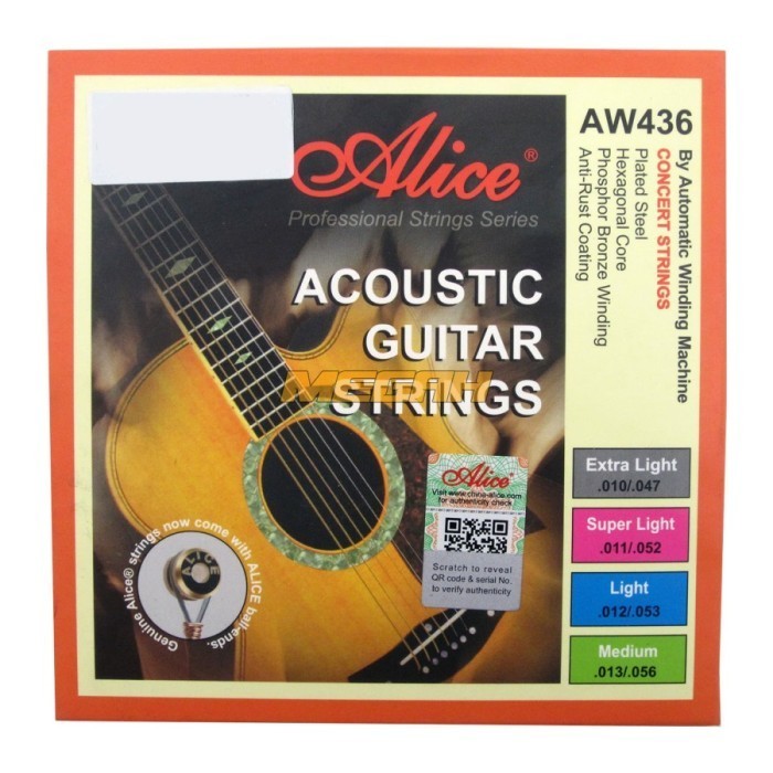 Jual Senar Alice AW436 Senar Gitar Akustik Profesional Anti Karat ...