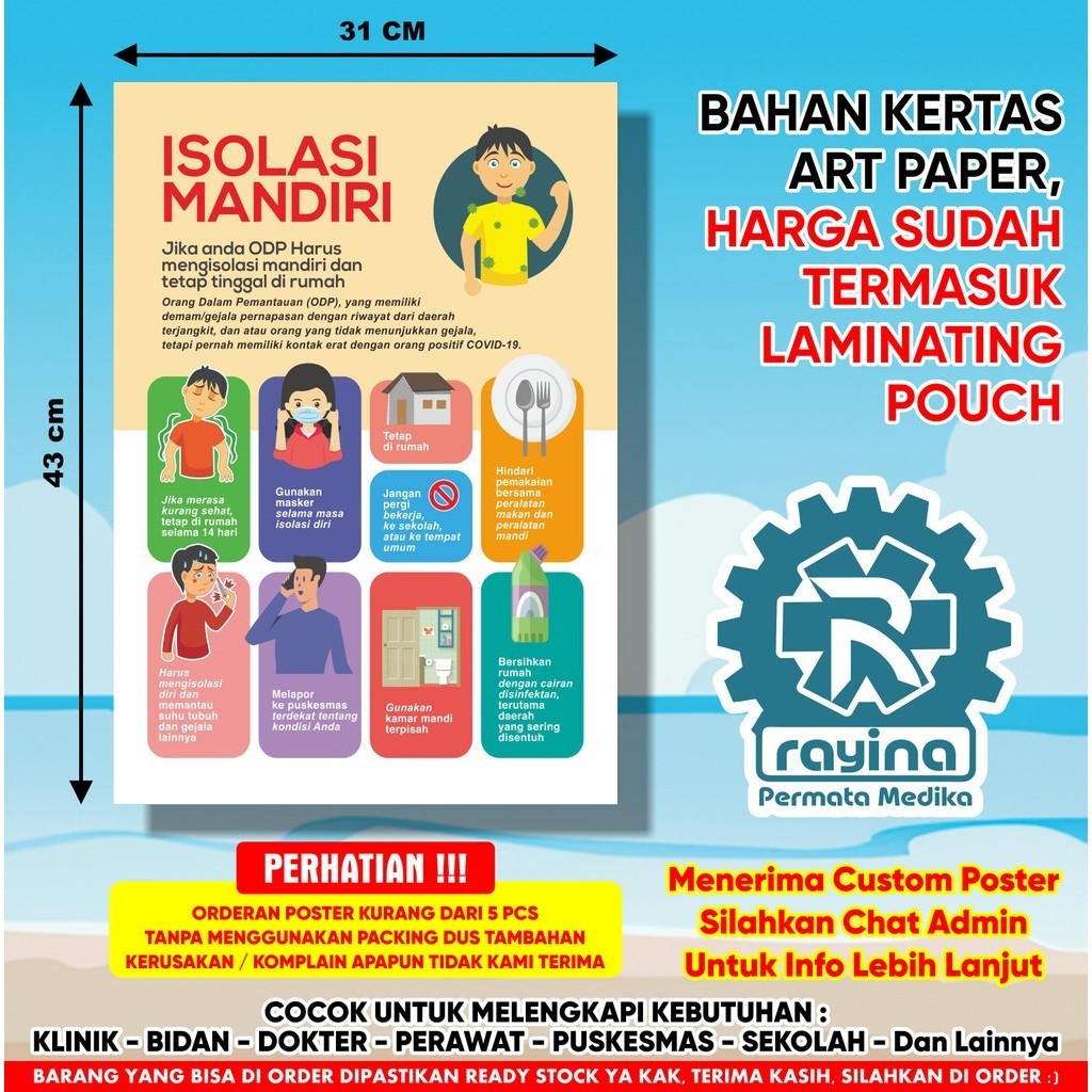 Jual Poster Isolasi Mandiri | Shopee Indonesia