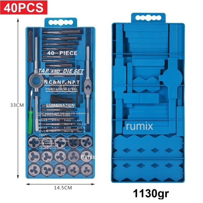 Jual Tap Die Set Alat Snai dan Tap Ulir Dart Mur Baut Alat Senai 12pcs ...