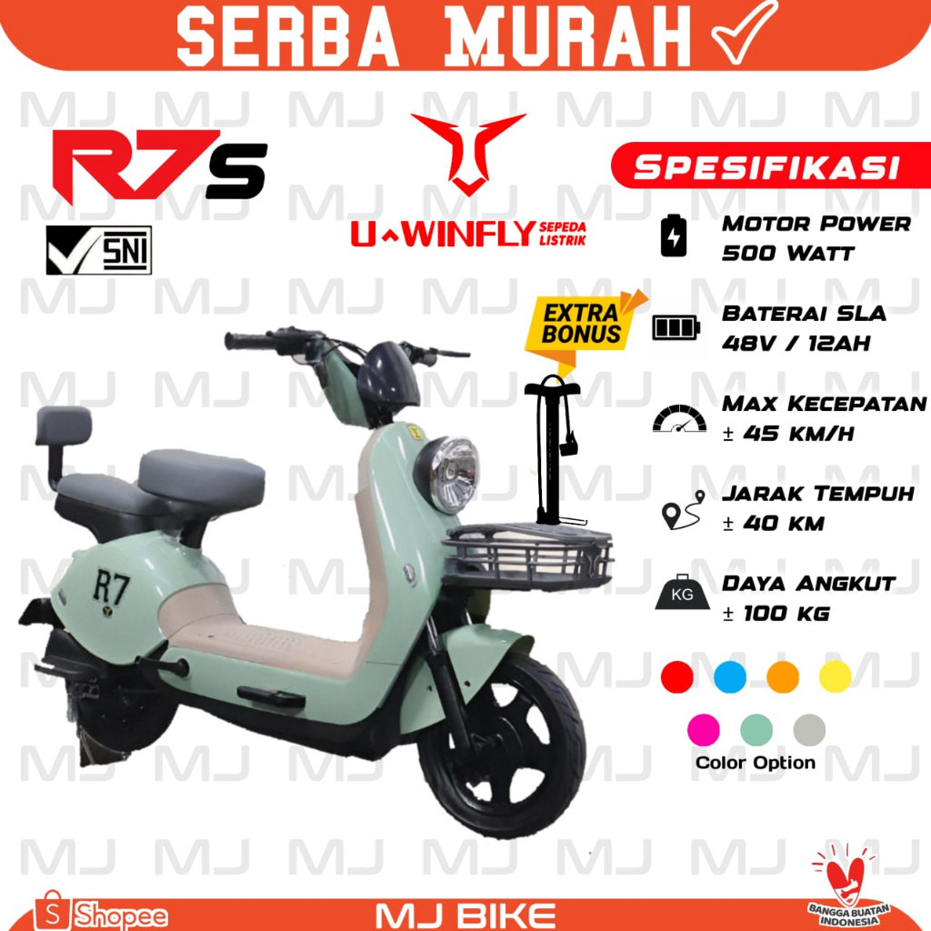 Jual Sepeda Listrik E-Bike UWINFLY R7S original Garansi Resmi | Shopee ...