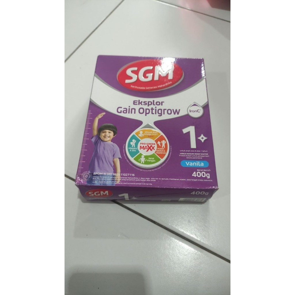 Jual SGM Eksplor Gain Optigrow 1+ Vanila 400gr | Shopee Indonesia