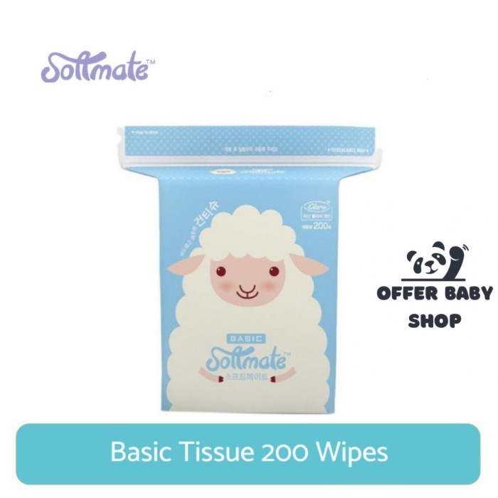 Jual softmate basic tissue 200 sheets / tissue untuk bayi / tissue ...