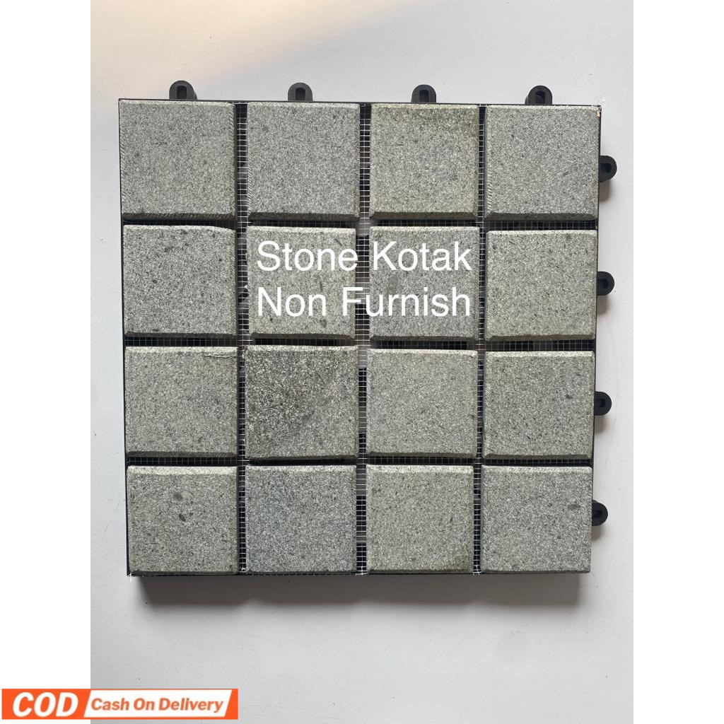 Jual Lantai Batu Alam Andesit Motif Kotak / Decking Tile Stone | Shopee ...