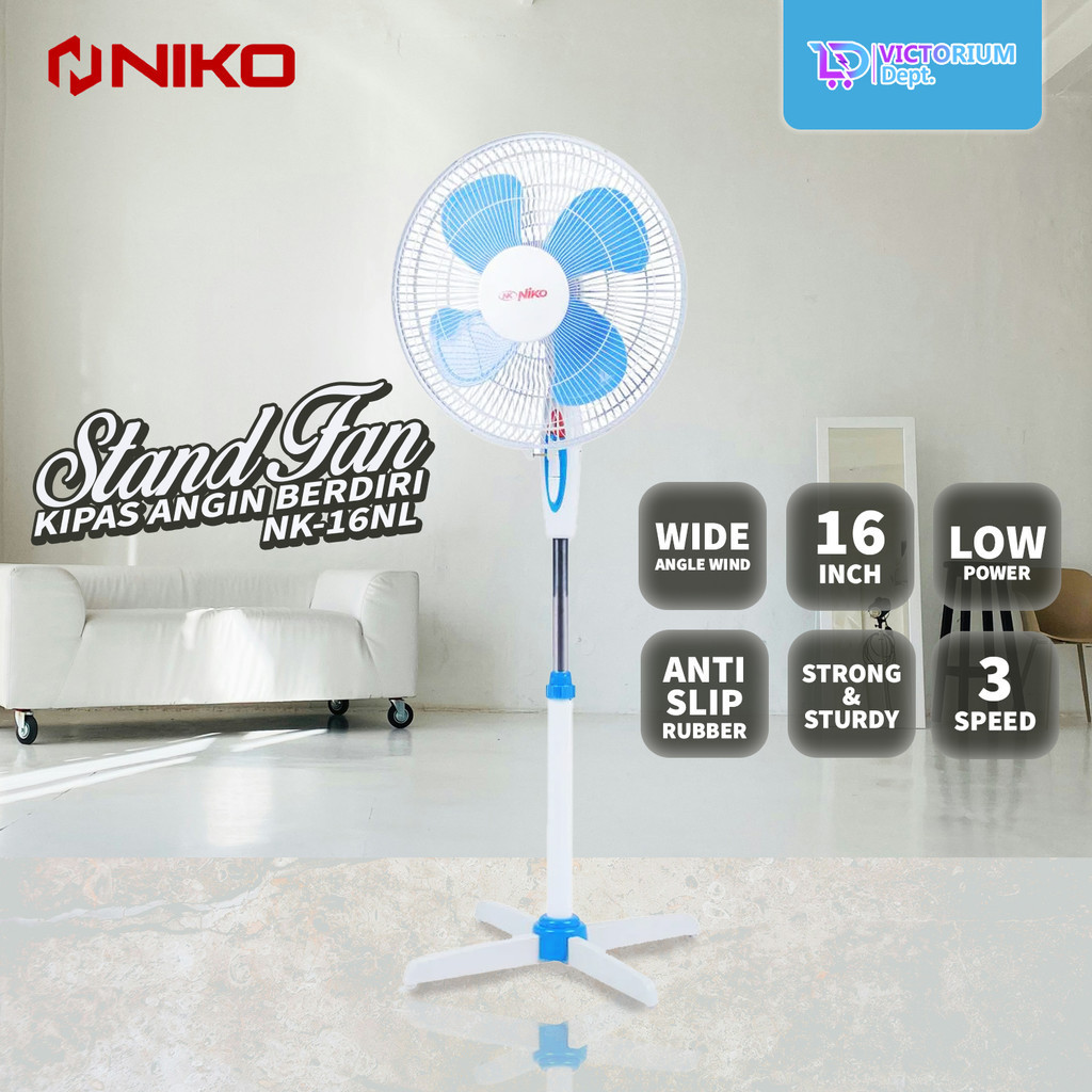 Jual VICTORIUM- NIKO KIPAS ANGIN BERDIRI STAND FAN 16" INCH NK16NL | Shopee Indonesia
