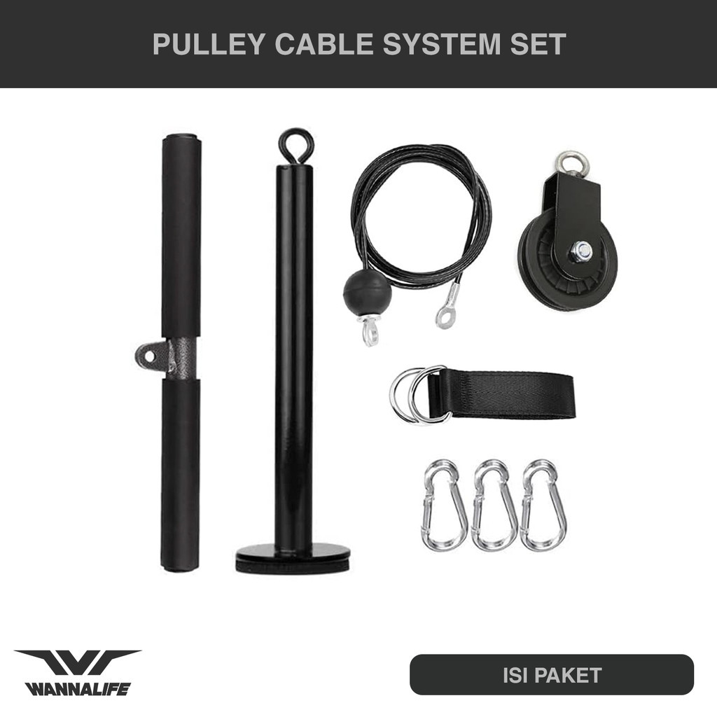 Jual Pulley Cable System Set Wannalife | Katrol Fitness Gym Mesin ...