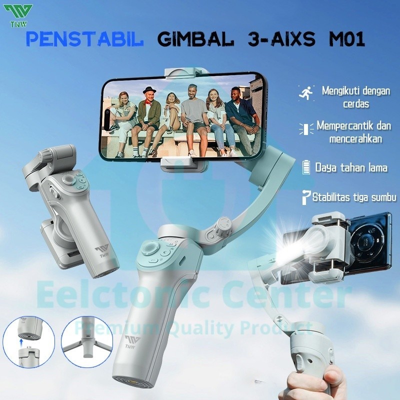 Jual TNW M01 Gimbal 3 Axis hp Gimbal Stabilizer hp Smartphone & Action ...