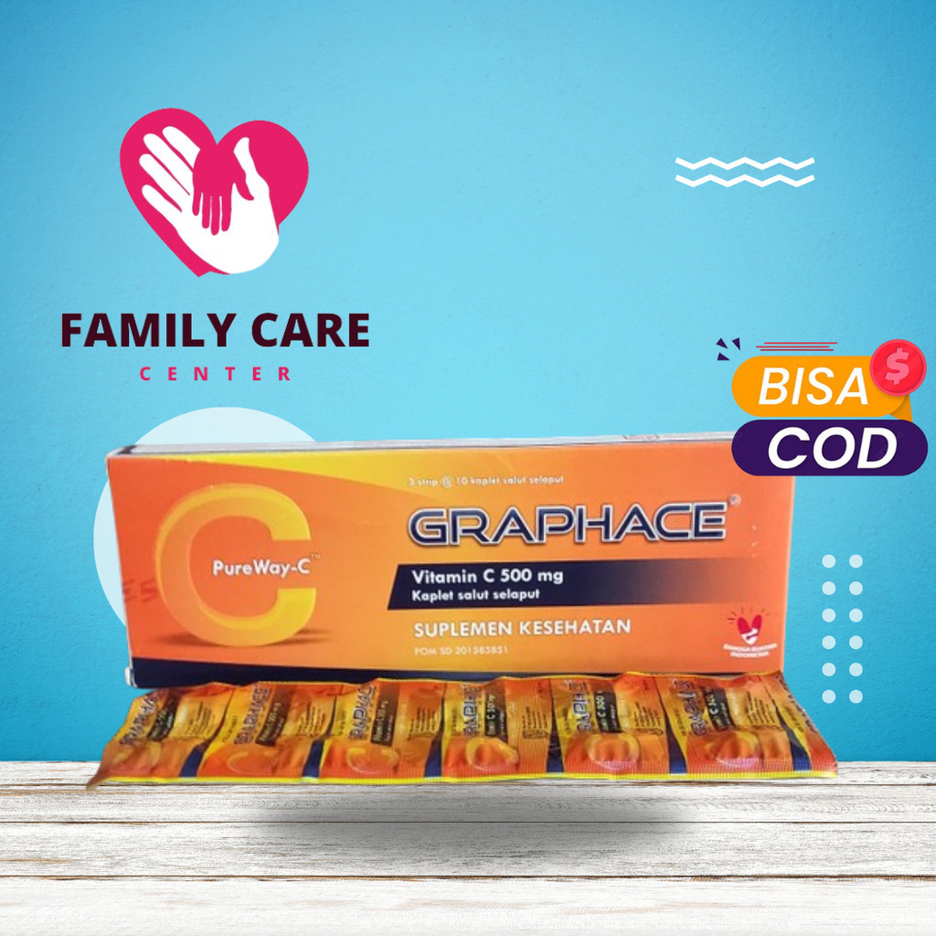 Jual Graphace isi 10 Kaplet / strip- Vitamin C 500 mg - Per Strip ...