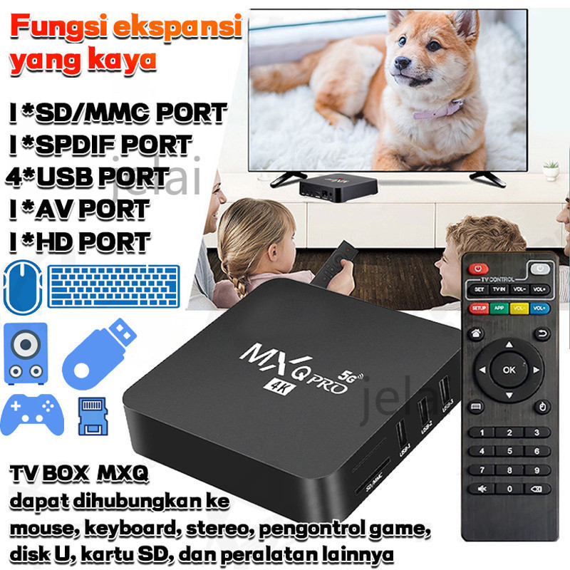 Jual MXQ Pro 4k 5g 16g+256gb Android 11 Stb Set Top Box Tv Digital ...