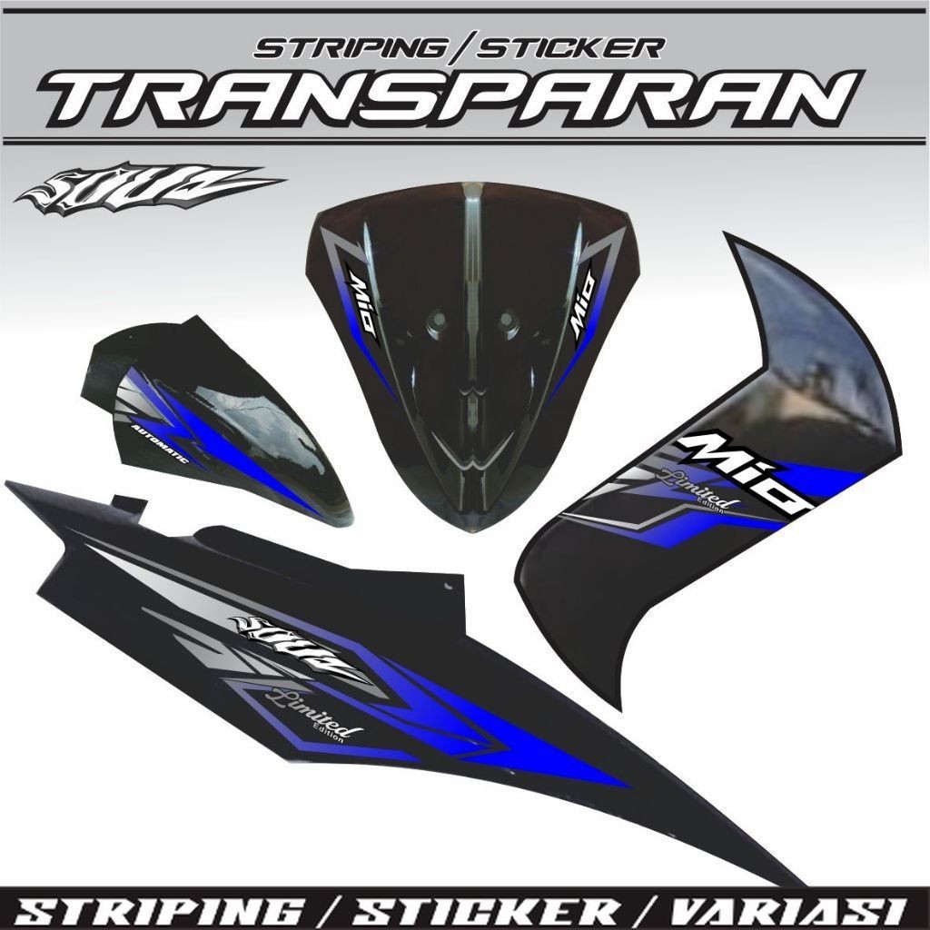 Jual STRIPING TRANSPARAN MIO SOUL STICKER COSTOM SIMPLE COD TRANSPARAN ...