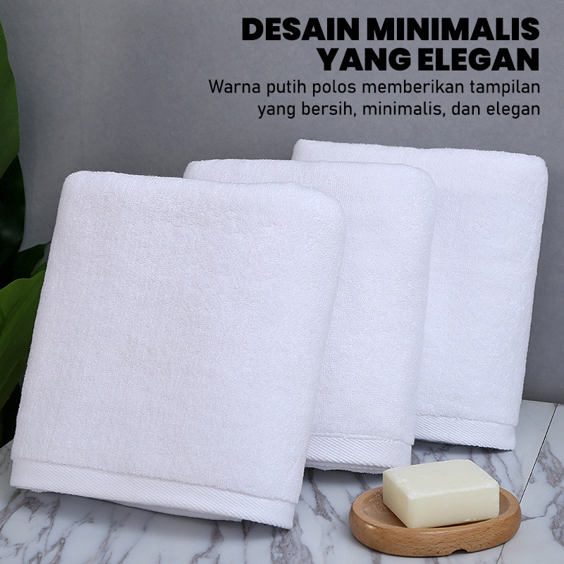 Jual Handuk Hotel Putih Polos Besar Katun Dewasa Cotton Towel 70 x ...