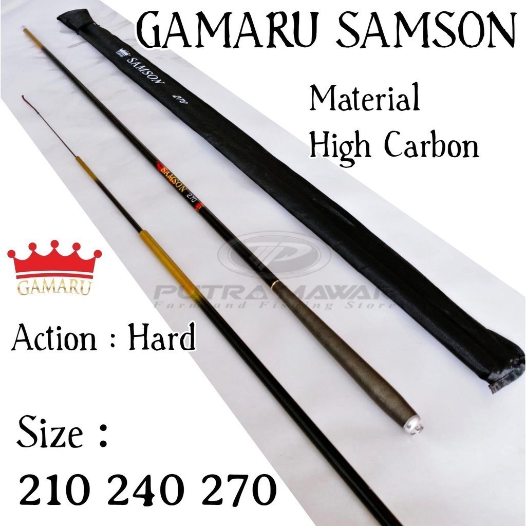 Jual Gamaru Samson 270 Joran Tegek Ruas Panjang Bahan Carbon Action ...