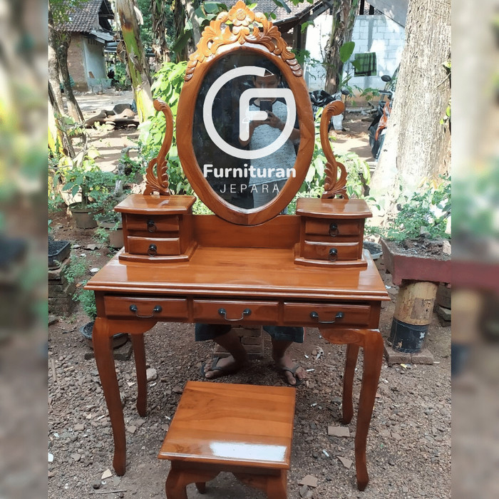 Jual Meja Rias Minimalis Kayu Jati | Meja Rias Kartini Jepara | Shopee ...