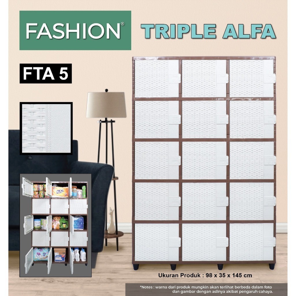 Jual Fashion Triple Alfa (FTA) - Lemari plastik Triple Club ALFA Triple Susun 5 Susun 4 Susun 3 ...