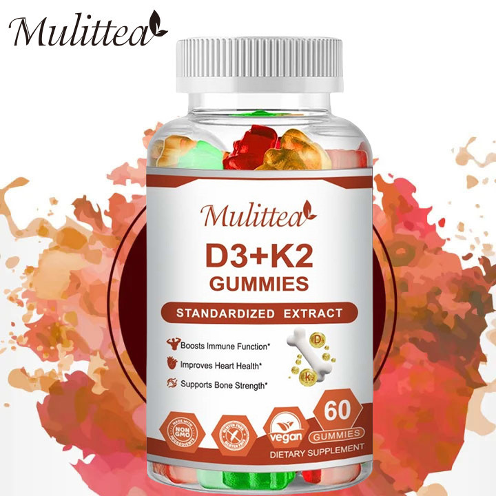 Jual Mulittea Vitamin D3 K2 70mcg Gummies for Bone Teeth & Muscle ...