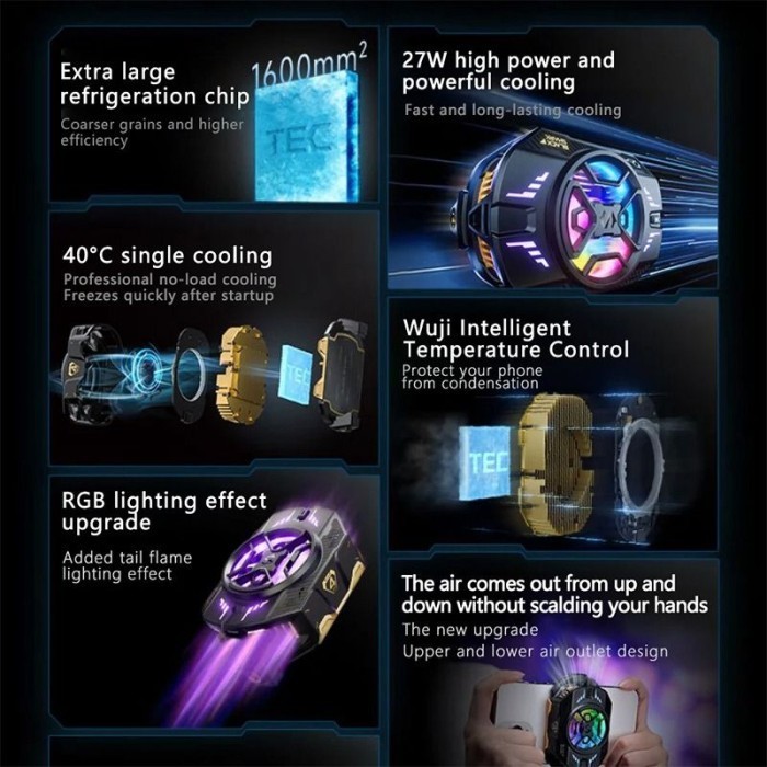 Jual Black Shark Funcooler 4 Pro BR41 Cooling Fan 27W RGB Light Effect Pendingin HP | Shopee ...