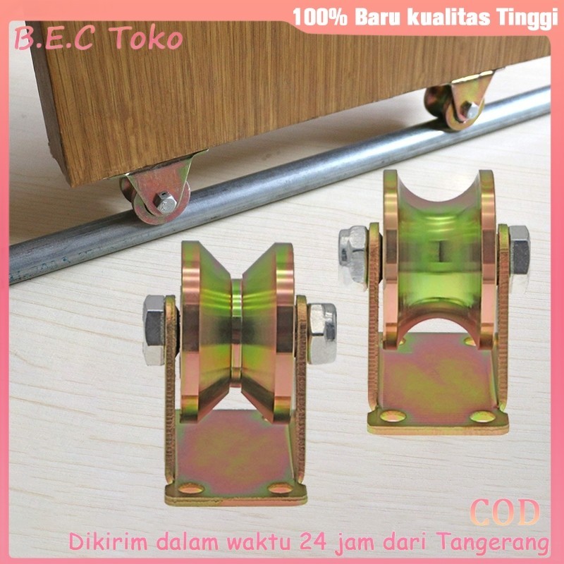 Jual 1Pcs 50mm U&V Roda Rel Roda Gerbang Pagar Besi/Roda Besi Pagar ...