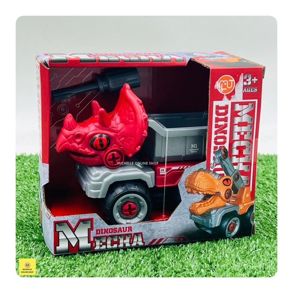 Jual Mainan Mobil Dinosaurus Kontruksi Truk Molen Dump Truk | Shopee ...