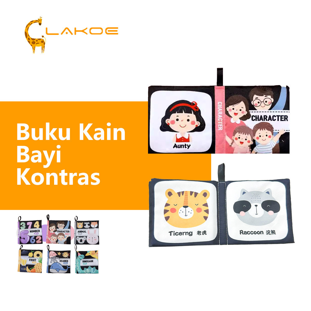 Jual LAKOEOFFICIALMALL Soft Book Mainan Bayi Buku Kain Bayi Newborn ...