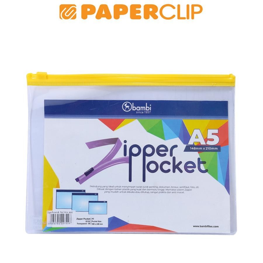 Jual ZIPPER POCKET BAMBI A5 5132 | Shopee Indonesia